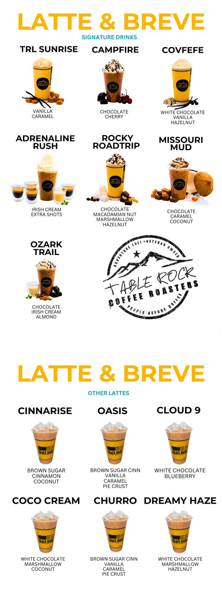 Menu – Table Rock Coffee Roasters